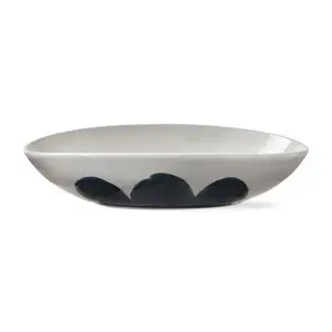 TAG Brushstroke Ceramic Snack Bowl Multi Everyday Dining - Blue