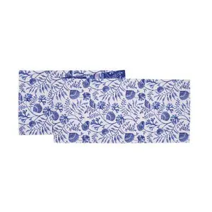 C&F HOME Reef Reversible Tufted Machine Washable Table Runner 14" X 72" - Blue