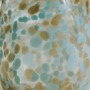TAG Aqua Confetti Glass Stemless Drinkware Set Of 6