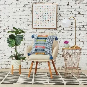 Carol & Frank Ciara Woven And Tufted Decorative Throw Pillow
