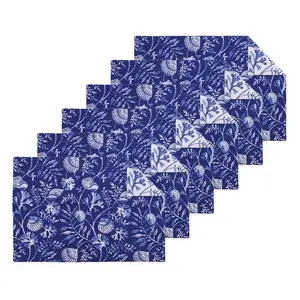 C&F HOME Reef Reversible Placemats Set Of 6 - Blue