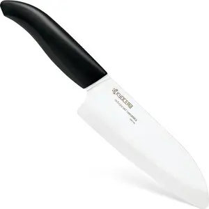 KYOCERA Revolution Ceramic 5-1/2 Inch Santoku Knife - Black