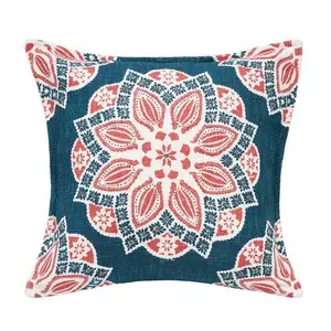 C&F HOME Mary Geometric Medallion Cotton Decorative Throw Pillow - Red