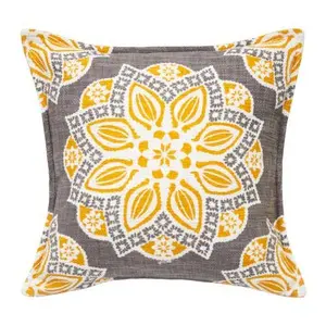 C&F HOME Mary Geometric Medallion Cotton Decorative Throw Pillow - Yellow