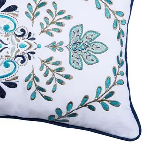 C&F HOME Bailey Medallion Embroidered Cotton Blend Accent Pillow 12" X 24