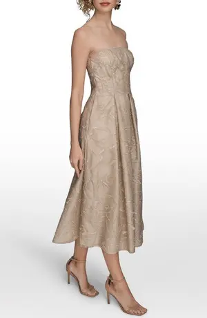 Donna Karan New York Sequin Strapless Maxi Dress