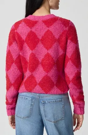 FLORENCE BY MILLS Argyle Chenille Crop Sweater