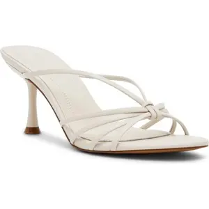 Steve Madden Edna Leather Slide Sandal - White Leather