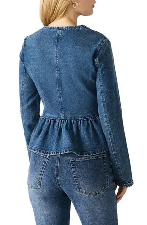 Steve Madden Abigale Peplum Denim Jacket