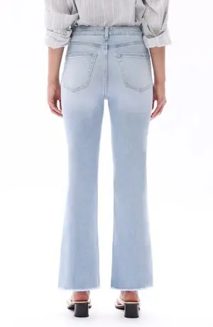 BAYEAS Frayed High-waist Bootcut Jeans