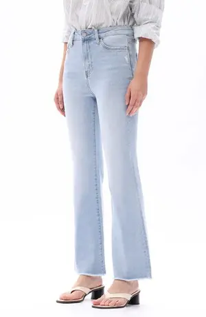 BAYEAS Frayed High-waist Bootcut Jeans