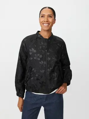 MASAI COPENHAGEN Jacquard Bomber Jacket - Black