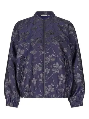 MASAI COPENHAGEN Jacquard Bomber Jacket - Navy Blazer