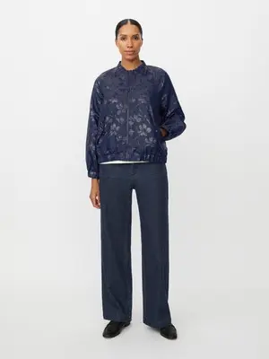 MASAI COPENHAGEN Jacquard Bomber Jacket - Navy Blazer