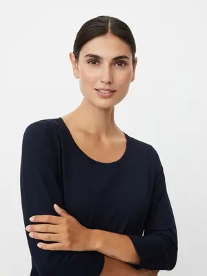 MASAI COPENHAGEN Macecille 3/4 Sleeve T-shirt - Navy