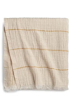 CRANE HOME Sahara Stripe Throw Blanket - Beige