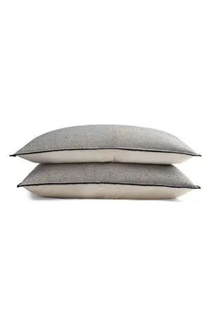 CRANE HOME Coastal Escape Set Of 2 Pillow Shams - Gray