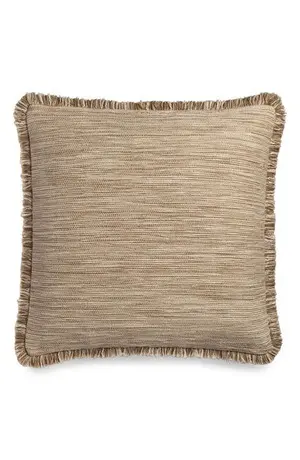 CRANE HOME Layered Loom Fringe Accent Pillow - Beige