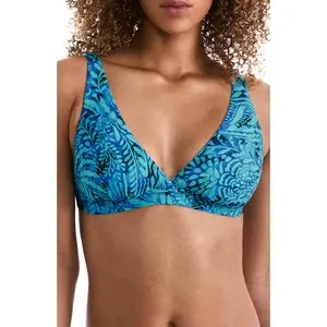 MIMI FLAMINGO Sawyer Banded Bikini Top - Flora
