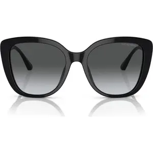 Emporio Armani 54mm Butterfly Sunglasses - Black/polar Grey Gradient
