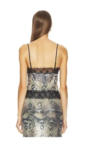 Le Superbe Glossy Snake Lace Cami Top