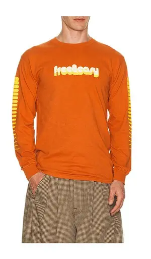 FREE & EASY Apres Long Sleeve Tee In Orange
