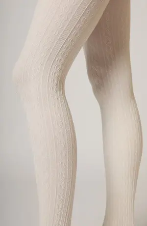 STEMS Cable Tights - Ivory