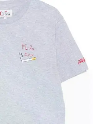 MC2 SAINT BARTH Cigarette-embroidered T-shirt