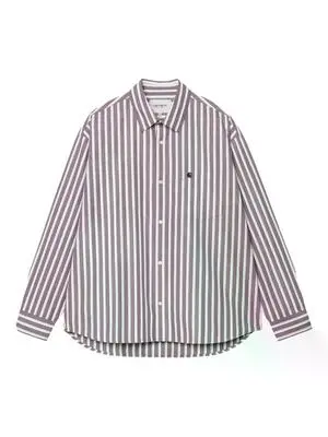 Carhartt Work In Progress Malden Striped-pattern Shirt - Purple