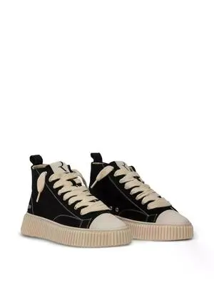 RHUN High-top Fluted-sole Sneakers