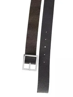 ORTIGNI Square-buckle Textured Leather Belt