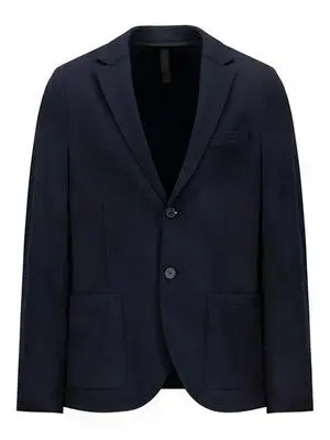 Harris Wharf London Single-breasted Merino Jacket - Blue