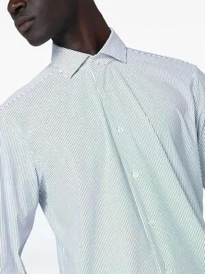 XACUS Long-sleeve Striped-pattern Shirt - White