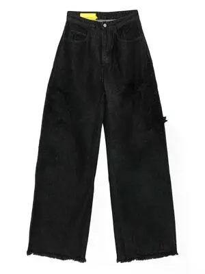 MARQUES' ALMEIDA Embellished Frayed Hem Jeans