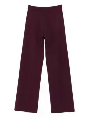 MRZ Seam Detail Wool Trousers - Red