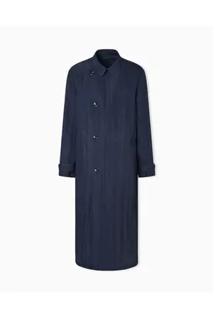 Giorgio Armani Double-breasted Trench Coat - Blue