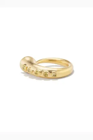 ETIQ Diamond Horn Ring - Yellow