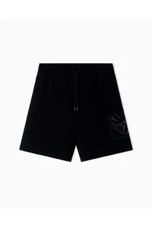 Emporio Armani Cotton Logo Shorts - Black
