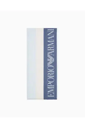 Emporio Armani Jacquard Stole - Blue