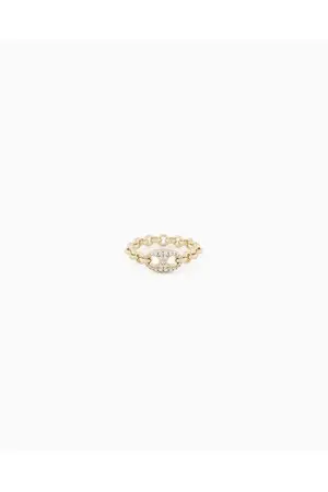 Emporio Armani Gold-tone Brass Ring - Red