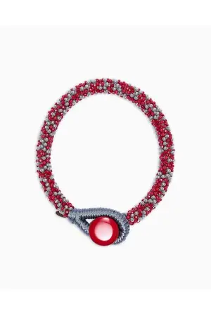 Giorgio Armani Bohemian Glass Choker Necklace - Red