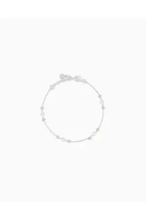 Emporio Armani Sterling Silver Station Bracelet - Red