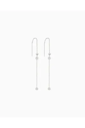Emporio Armani Sterling Silver Drop Earrings - Red