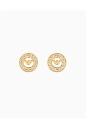 Emporio Armani Gold-tone Sterling Silver Stud Earrings - Red