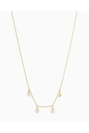 Emporio Armani Gold-tone Brass Station Necklace - Red