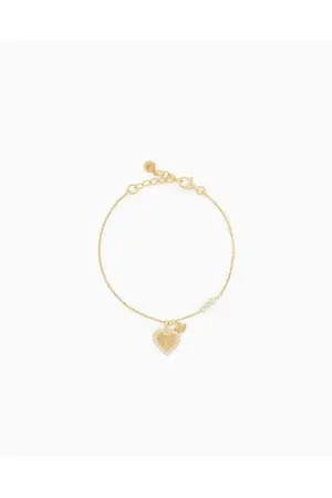 Emporio Armani Gold-tone Sterling Silver Station Bracelet - Red