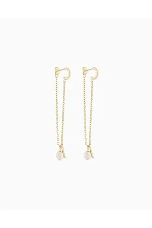 Emporio Armani Gold-tone Brass Drop Earrings - Red