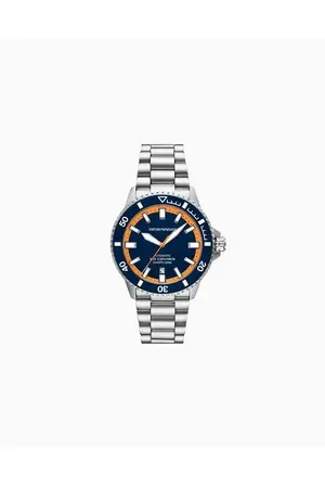Emporio Armani Sea Explorer Automatic Stainless Steel Diver Watch - Red
