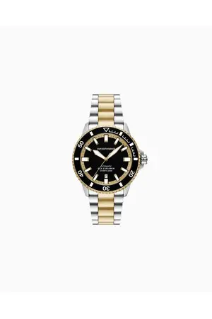 Emporio Armani Sea Explorer Automatic Two-tone Stainless Steel Bracelet Watch - Red