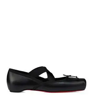 CHRISTIAN LOUBOUTIN Cassiasticina Leather Ballet Flats